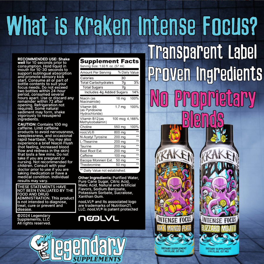 Kraken Intense Focus - Legendary Supplements